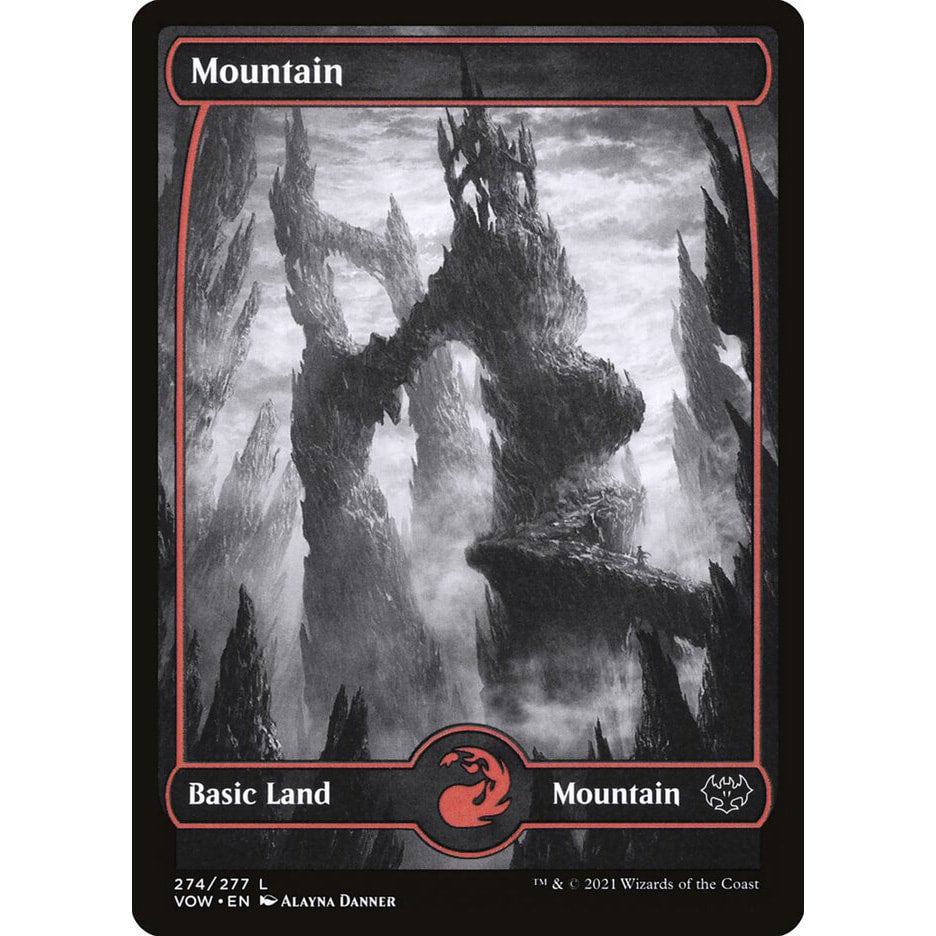 Full Art Mountain Black and White Innistrad Artist Proof | Alayna Danner
